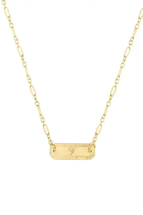 SET & STONES Cora Initial Necklace - Gold/y