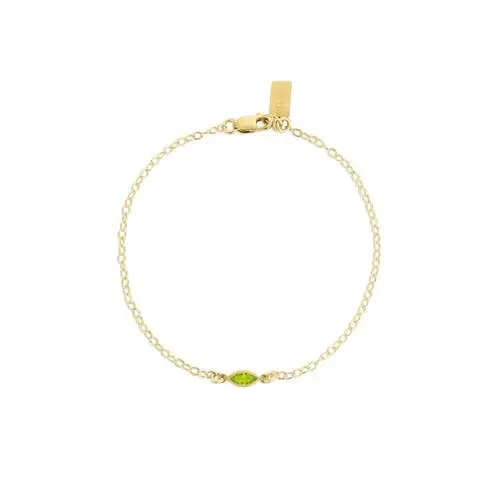 SET & STONES Marquise Birthstone Bracelet - Gold/august