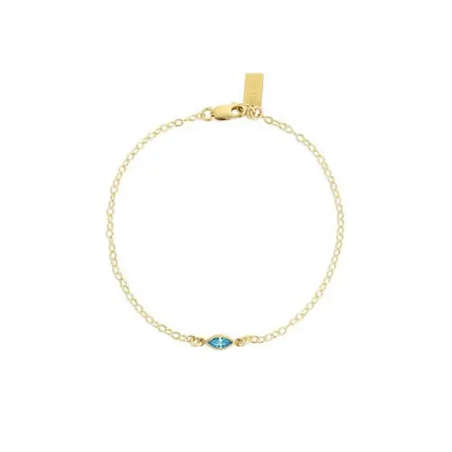 SET & STONES Marquise Birthstone Bracelet - Gold/december