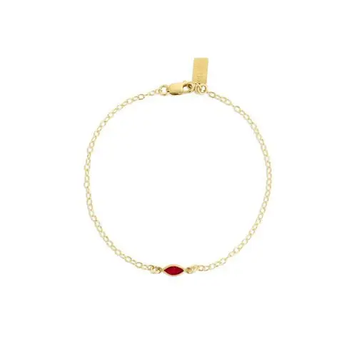 SET & STONES Marquise Birthstone Bracelet - Gold/january