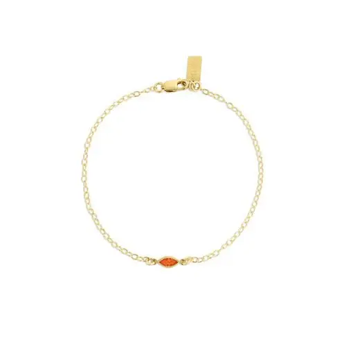 SET & STONES Marquise Birthstone Bracelet - Gold/july