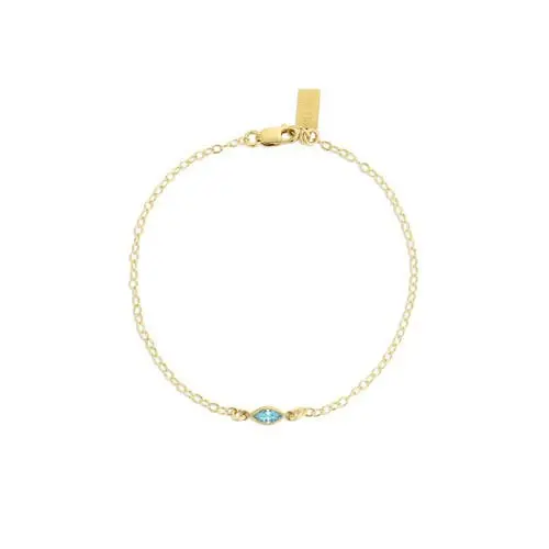 SET & STONES Marquise Birthstone Bracelet - Gold/march
