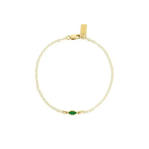 SET & STONES Marquise Birthstone Bracelet - Gold/may