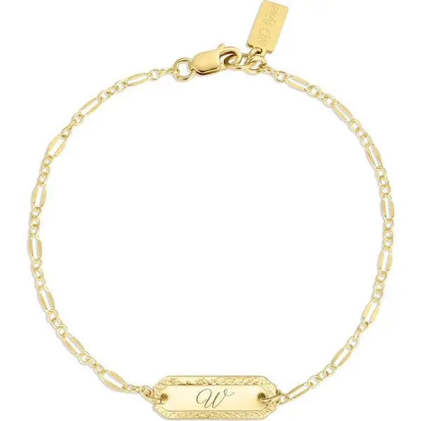 SET & STONES Cora Initial Bracelet - Gold/w