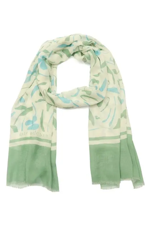 Kate Spade New York Painters Garden Oblong Scarf - Green Multi
