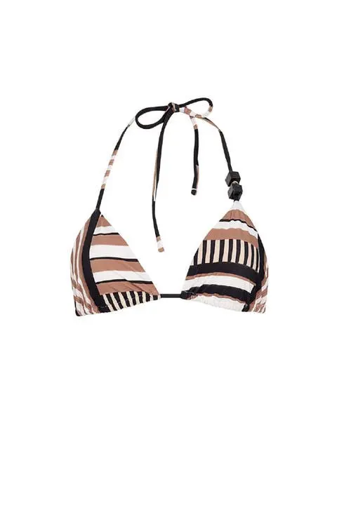 KIBYS Lines Print Maui Triangle Top