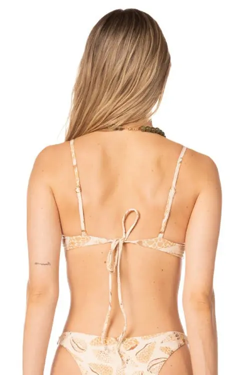 KIBYS Shell Tides Print Underwire Bikini Top