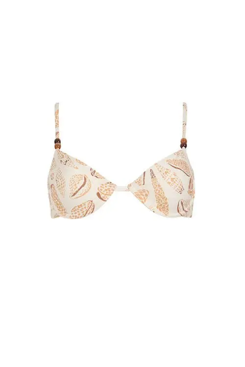 KIBYS Shell Tides Print Underwire Bikini Top
