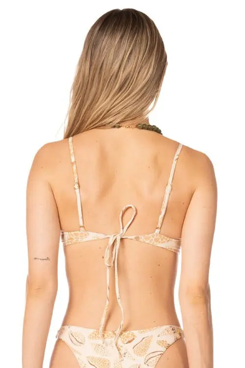 KIBYS Shell Tides Print Underwire Bikini Top