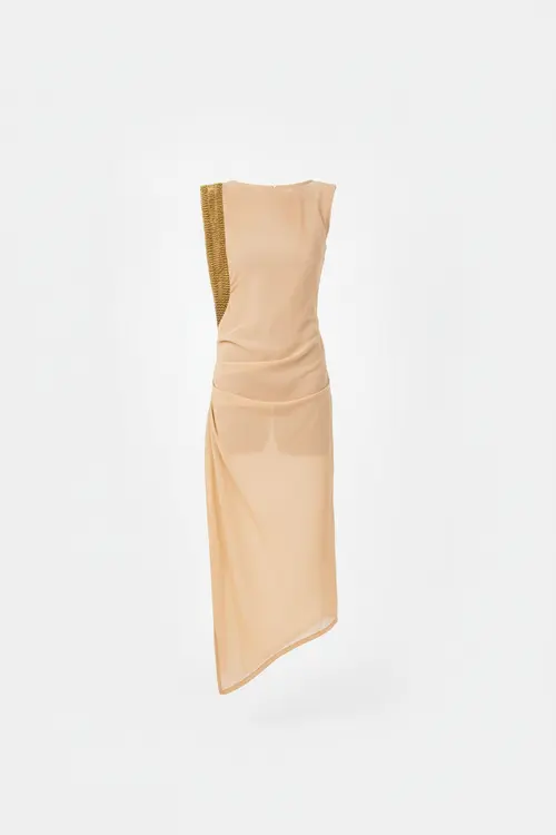 CHUKS COLLINS The Aurelia Beaded Silk Chiffon Gown