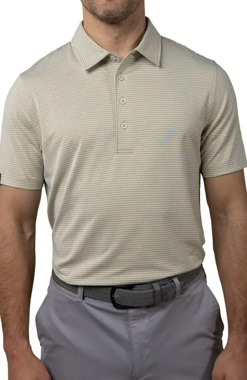 ASHWORTH GOLF Sand Stripe Polo - Moss