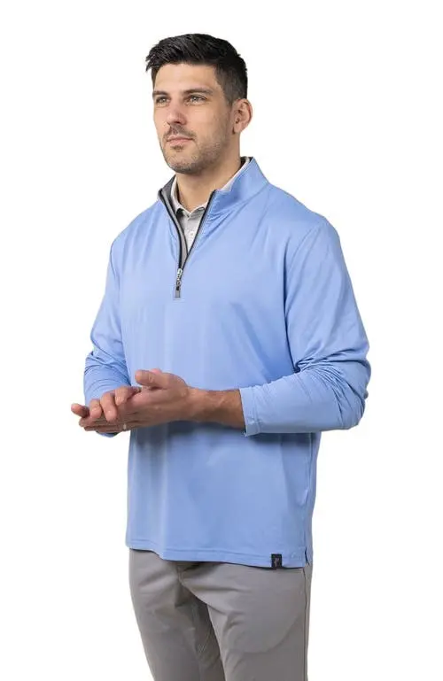 ASHWORTH GOLF Crosby Quarter Zip - Chambray