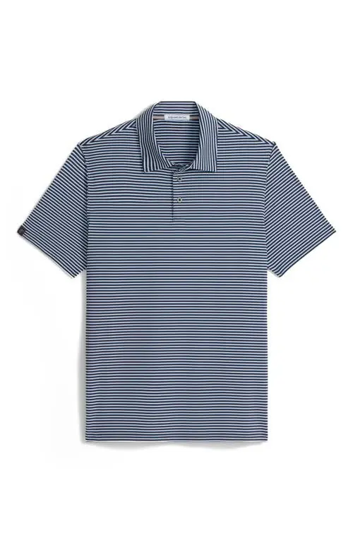 ASHWORTH GOLF Pb Stripe Polo - Midnight/blush/seaside