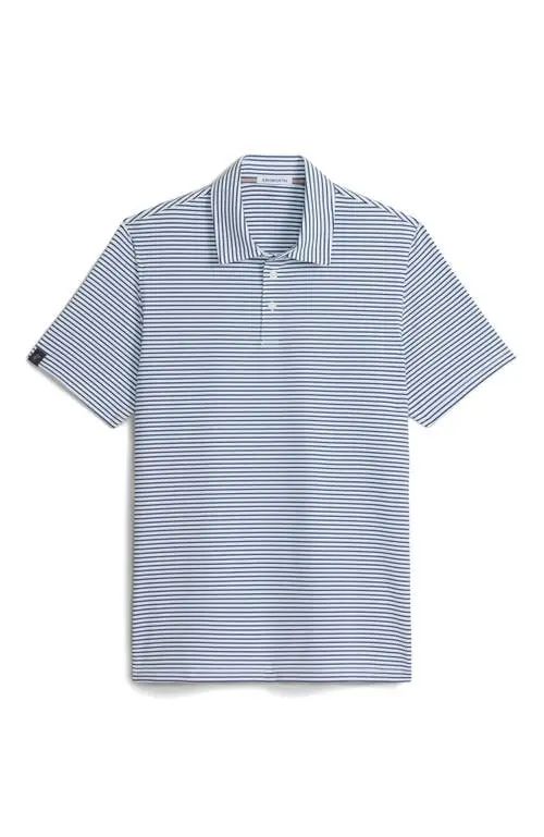 ASHWORTH GOLF Pb Stripe Polo - White/seaside/midnight