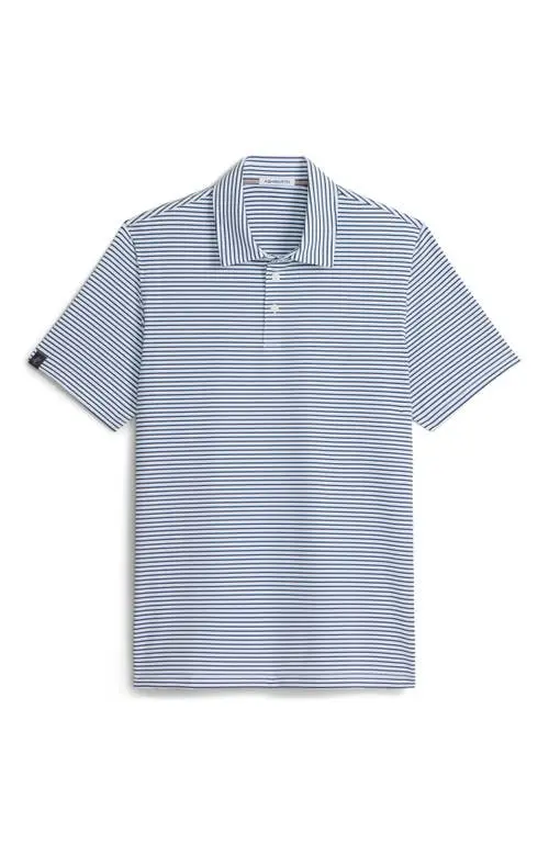 ASHWORTH GOLF Pb Stripe Polo - White/seaside/midnight
