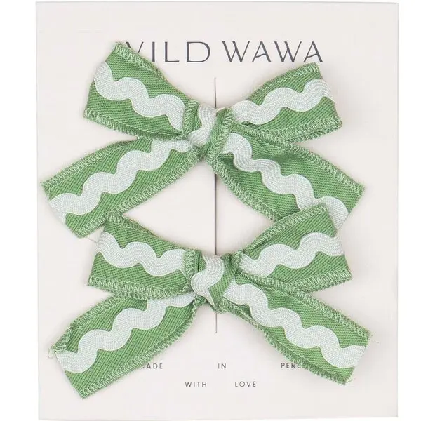 WILD WAWA Rickrack Bow Hair Clips - La Vie En Palm