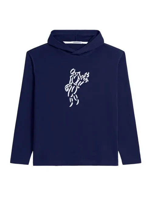 ASHWORTH GOLF Golfman Satin Stitch Hoodie - Driver Navy