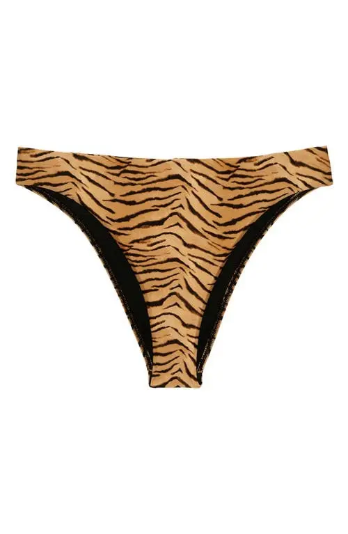 VIX PAULA HERMANNY Lindsay Tiger Print Bikini Bottom - Multi
