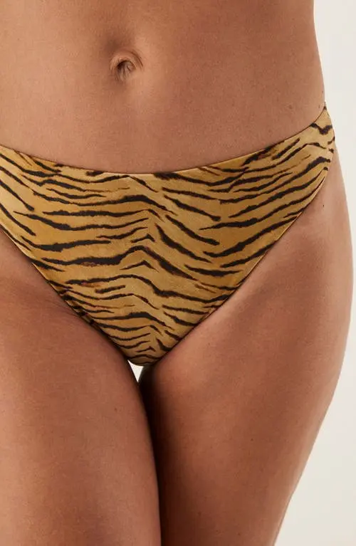 VIX PAULA HERMANNY Lindsay Tiger Print Bikini Bottom - Multi