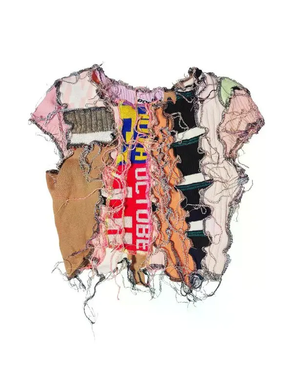 BORBALA Patchwork Knit T-shirt