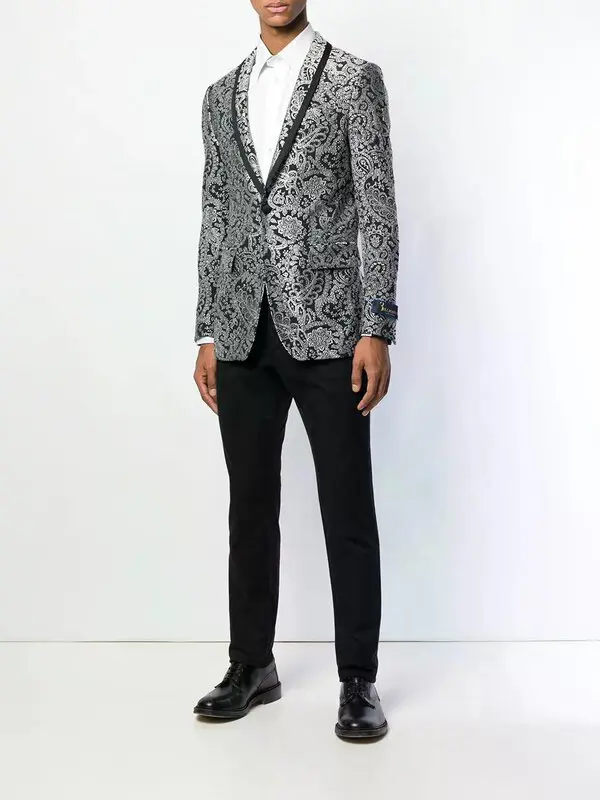 BILLIONAIRE Jacquard Button Blazer
