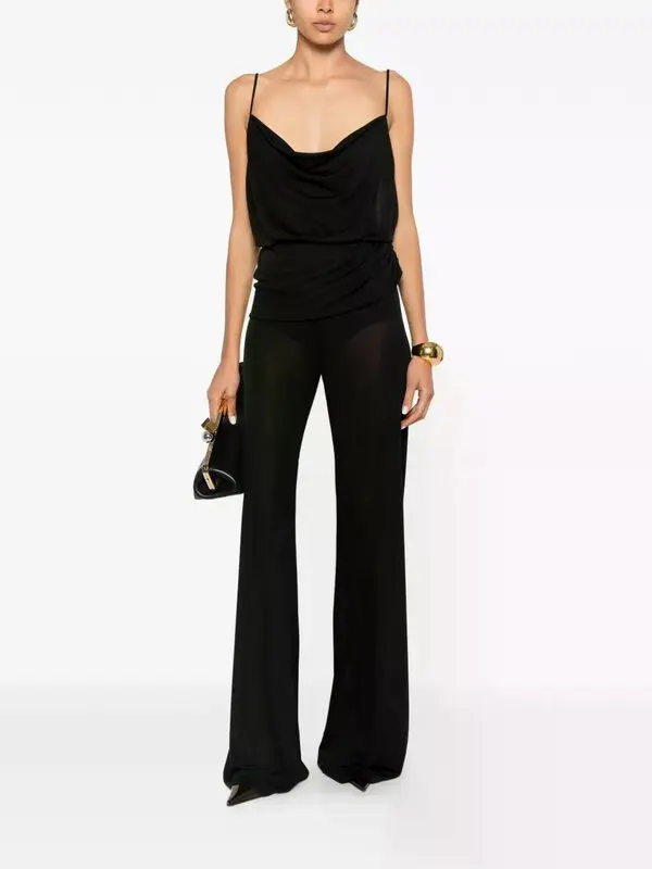 Andamane Carla Draped Cowl-neck Jumpsuit - Black