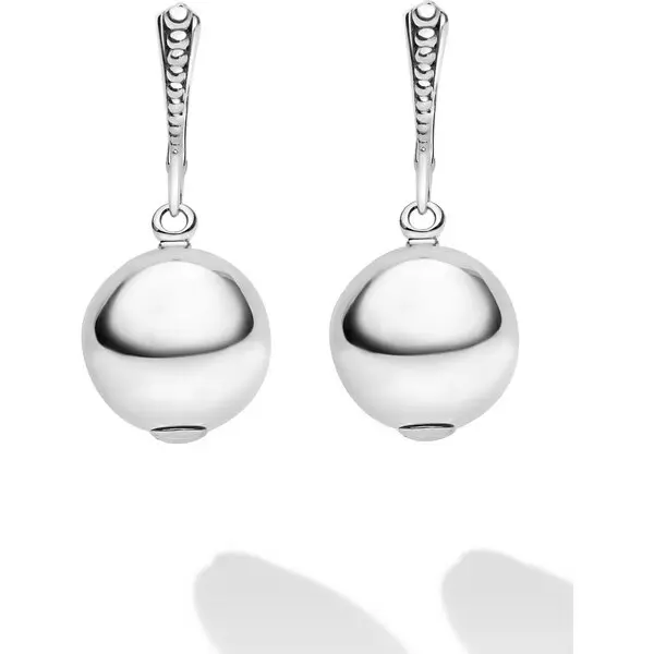Lagos Caviar Bubbly Drop Earrings - Silver