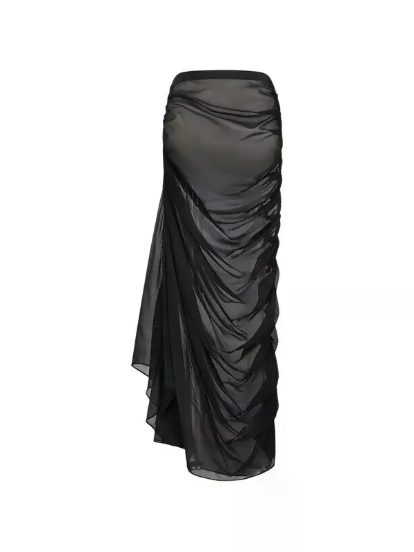 Giuseppe Di Morabito Ruched Draped Maxi Skirt - Black