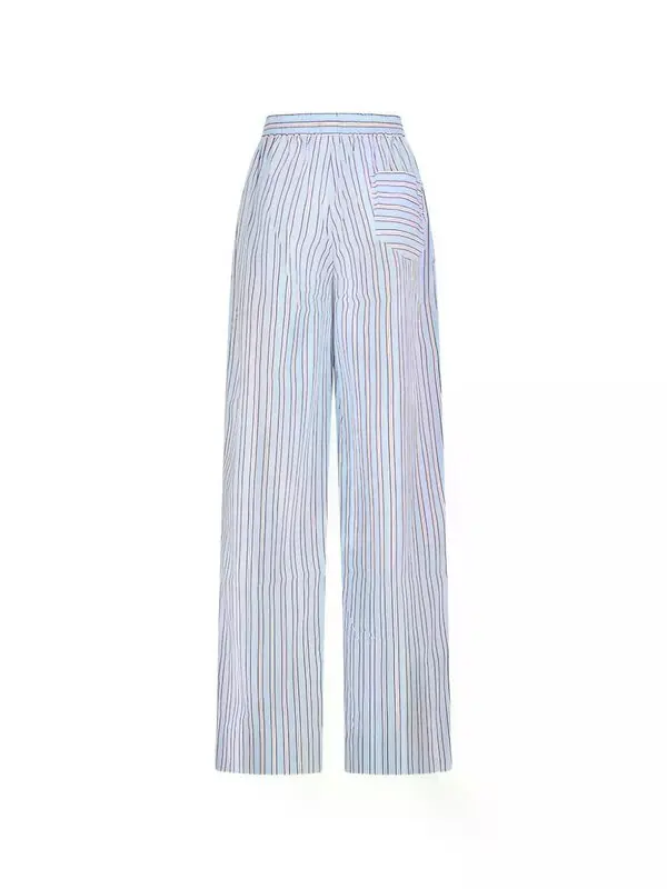 DES_PHEMMES Crystal-embellished Striped Trousers