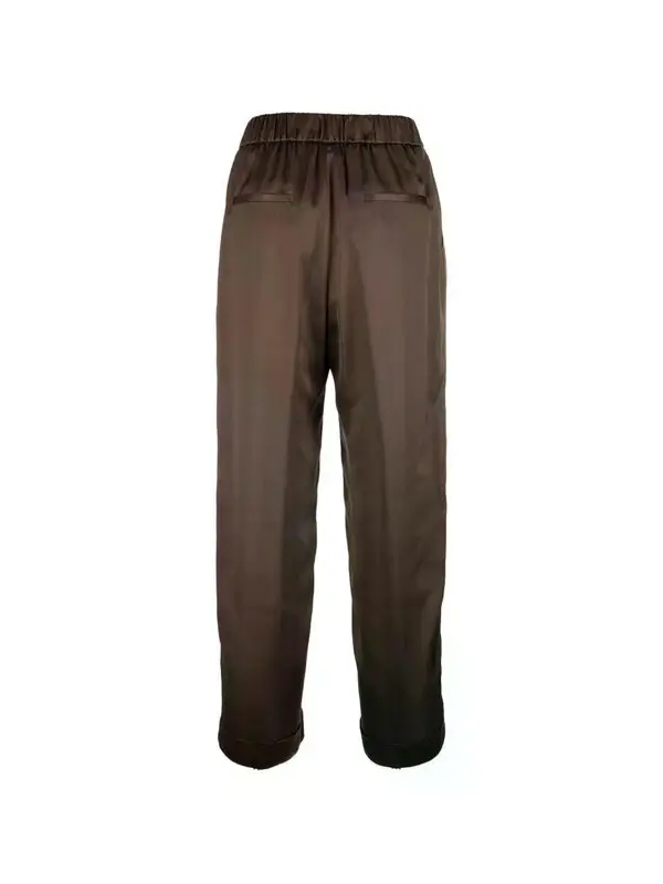 Peserico Elasticated-waistband Turned-up Trousers