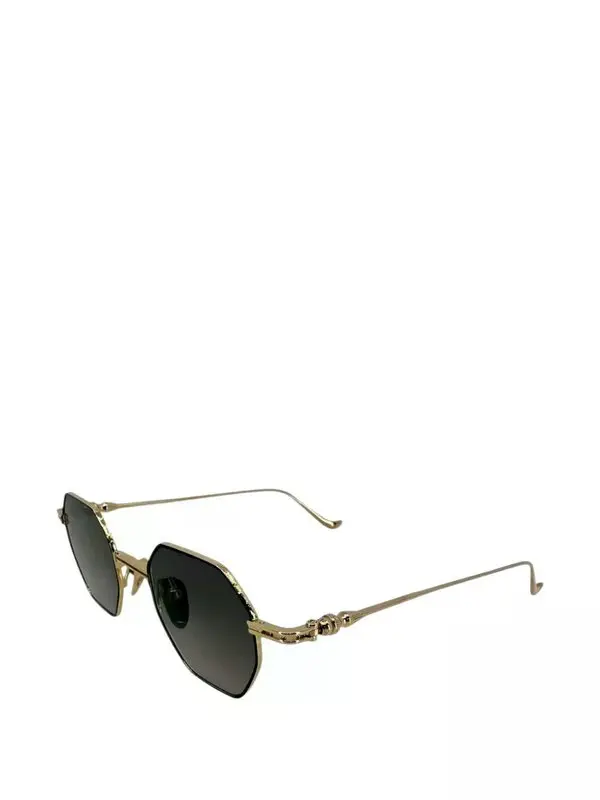 Chrome Hearts Evacuation Geometric-frame Sunglasses - Gold