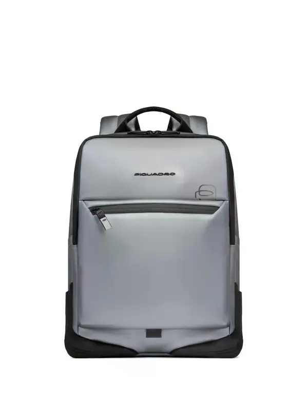 PIQUADRO Water-resistant Backpack With Logo - Grey