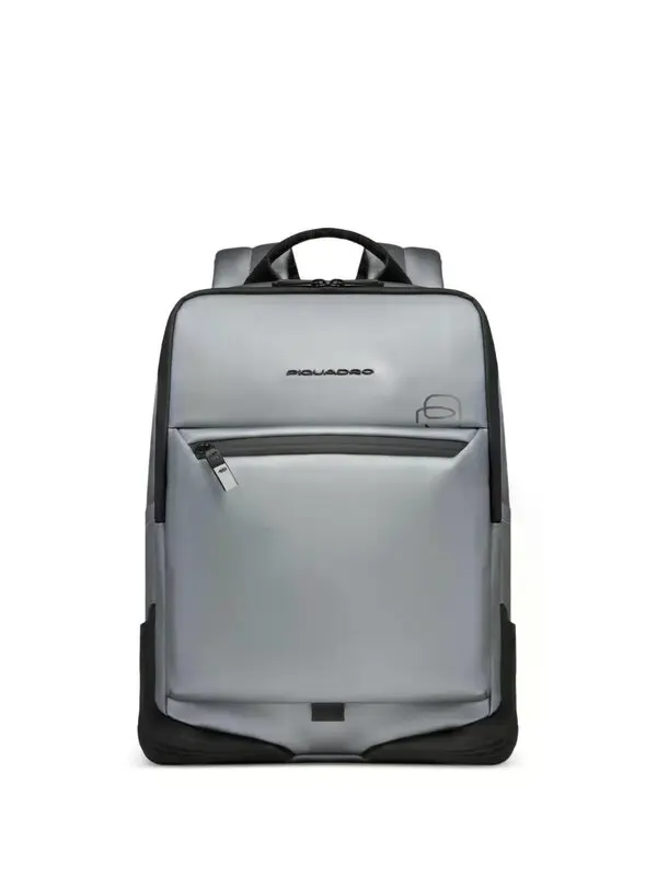 PIQUADRO Water-resistant Backpack With Logo - Grey