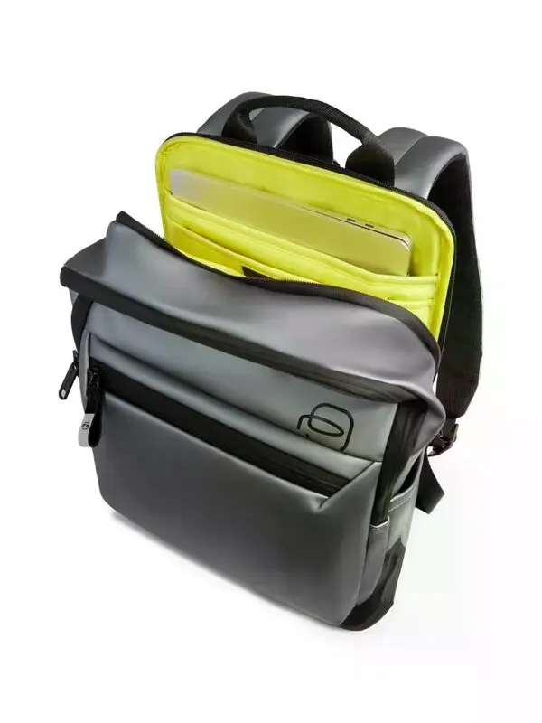 PIQUADRO Water-resistant Backpack With Logo - Grey