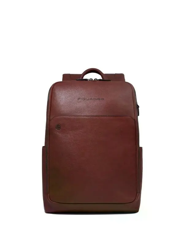 PIQUADRO Leather Laptop Backpack - Brown