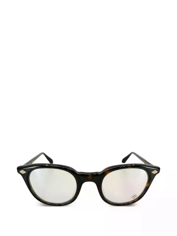 Chrome Hearts Round-frame Glasses - Black