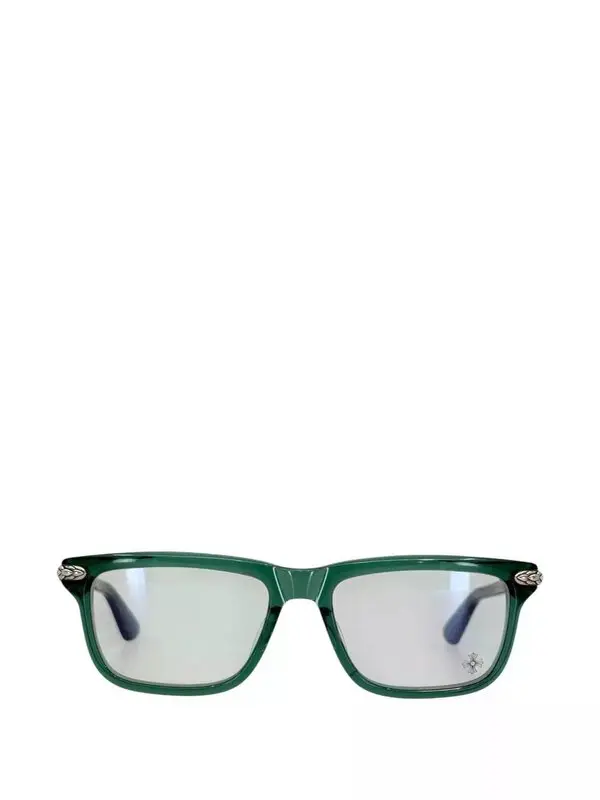 Chrome Hearts Rectangle-frame Glasses - Green