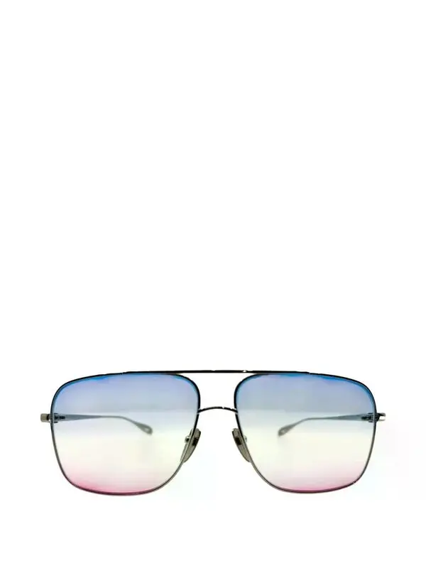 Chrome Hearts Geometric Frame Sunglasses - Silver