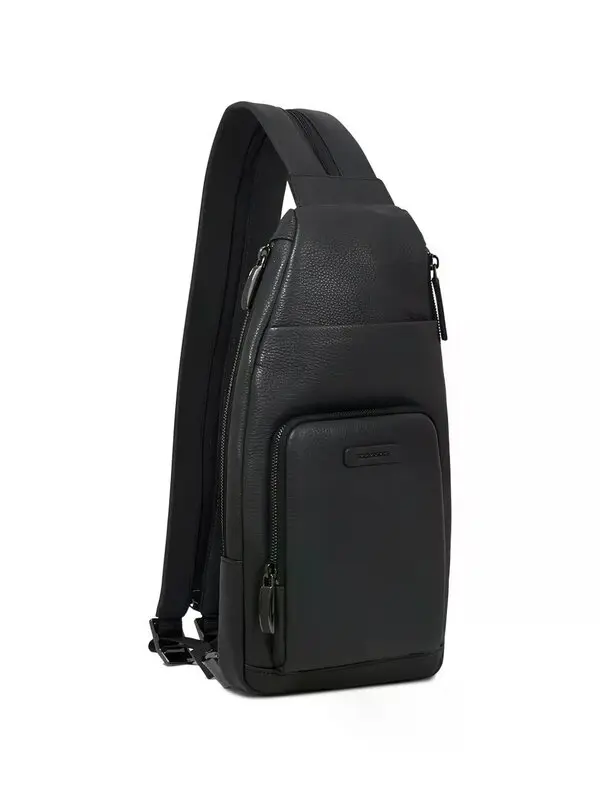 PIQUADRO Modus Restyling Leather Sling Bag - Black