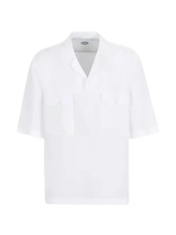 VINCENZO DI RUGGIERO Camp-collar Flap-pocket T-shirt