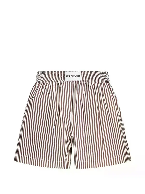 DES_PHEMMES Striped Boxer Shorts - Brown