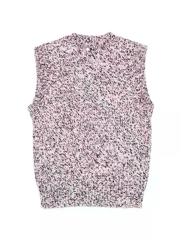 Liu Jo Mouliné Vest With Bejewelled Buttons