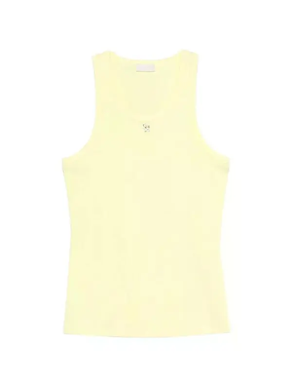 Liu Jo Ribbed Knit Tank Top With Mini Logo