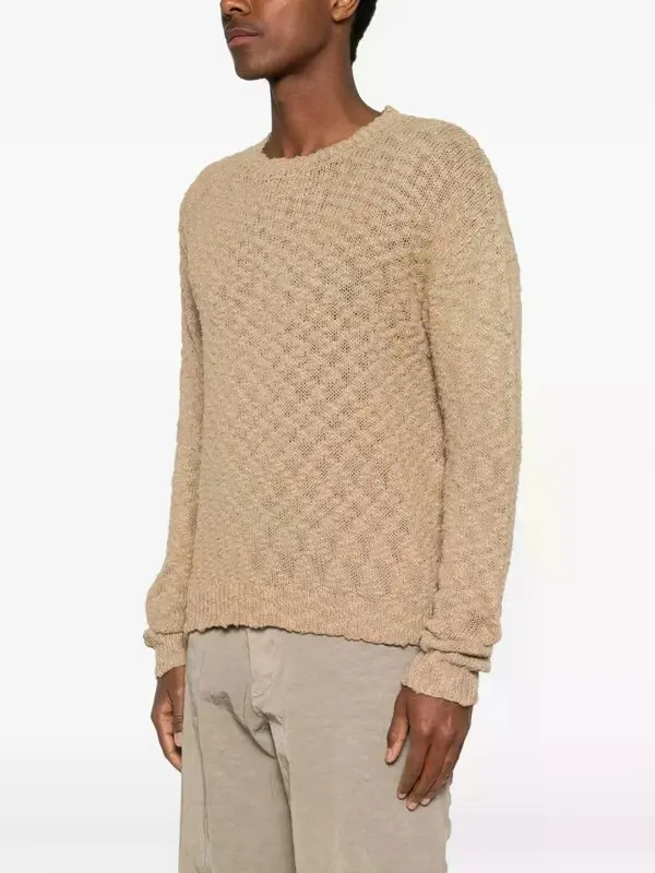 SEWMOD Open-knit Crew Neck Sweater