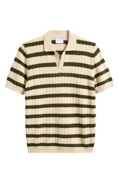 PERCIVAL Stine Stripe Polo Sweater - Cream