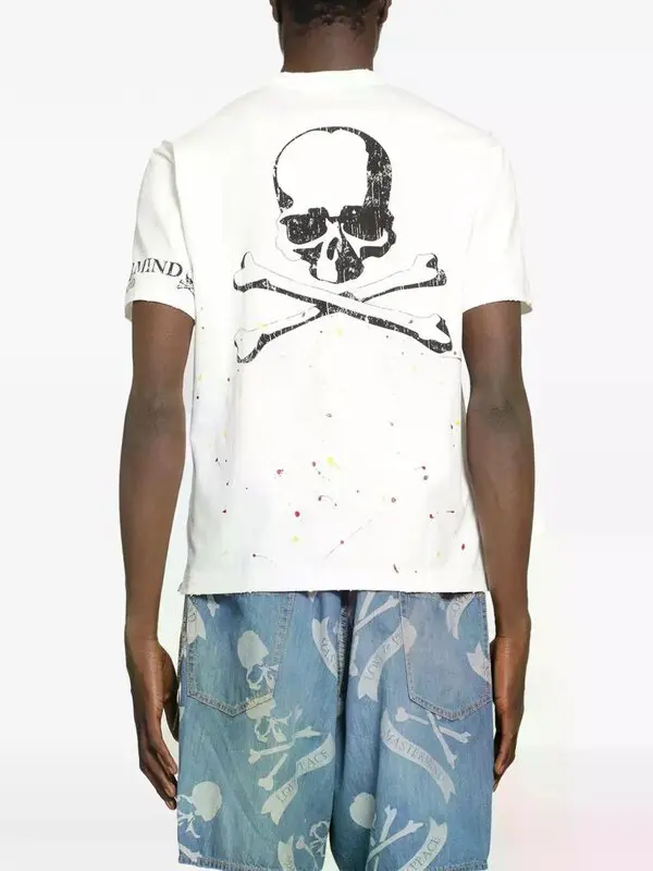 MASTERMIND WORLD Distressed Crew-neck T-shirt