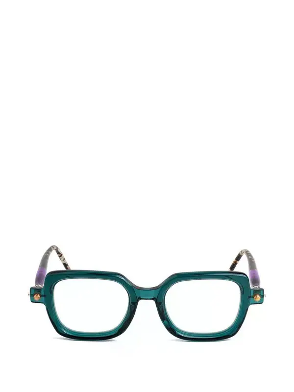 KUBORAUM P4 Square-frame Glasses - Green