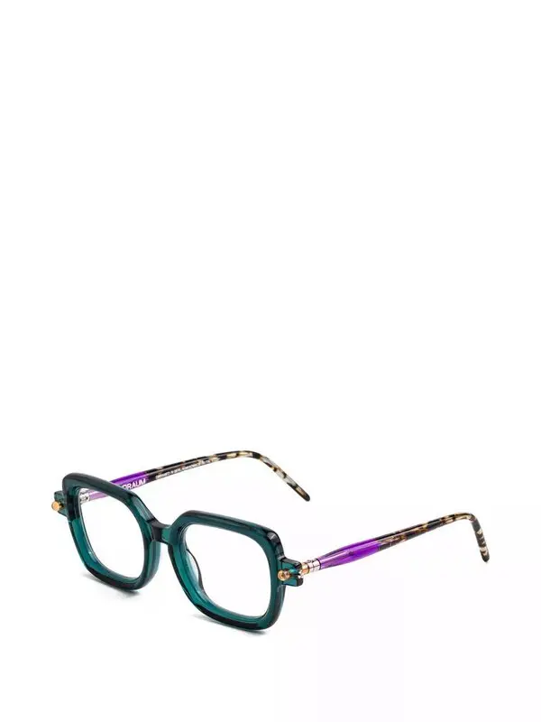 KUBORAUM P4 Square-frame Glasses - Green
