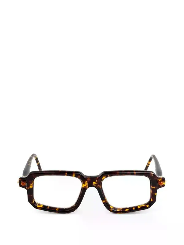 KUBORAUM P23 Square-frame Glasses - Brown