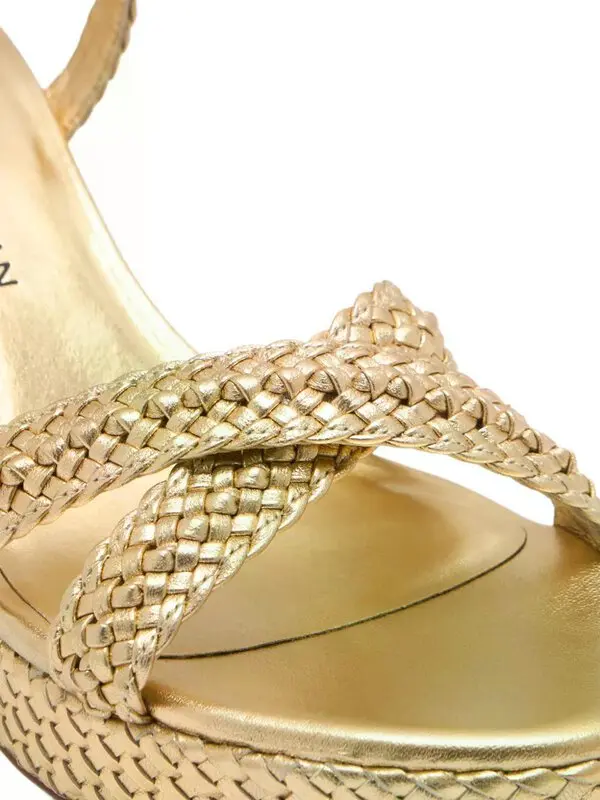 STUART WEITZMAN Dayna Metallic Sandals - Gold